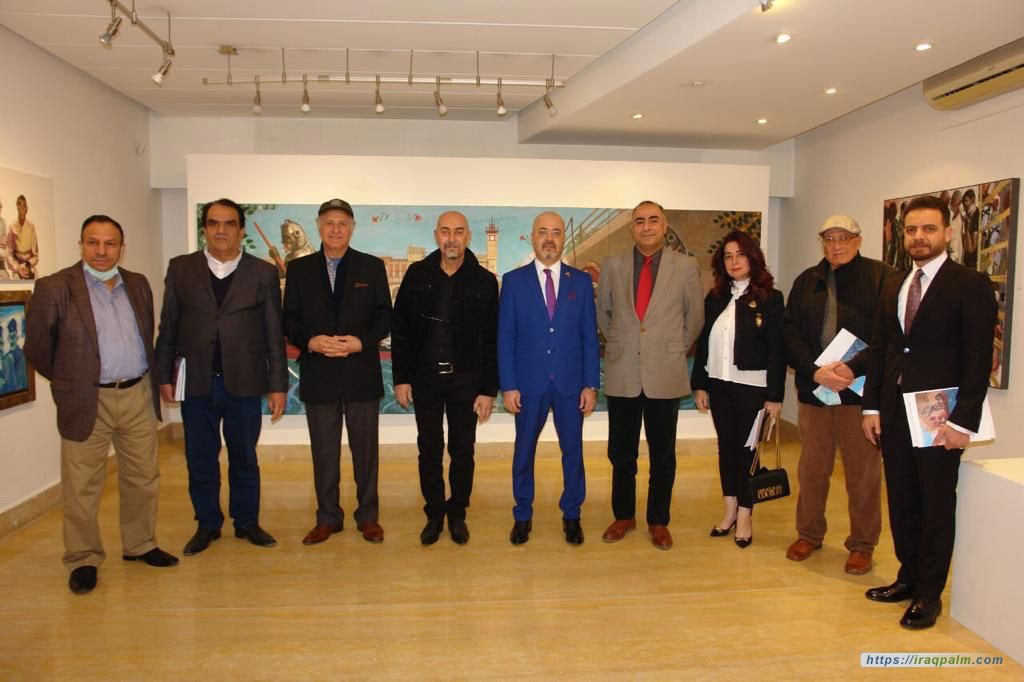 Ambassador Al-Athari attends the opening of the exhibition of Iraqi ...